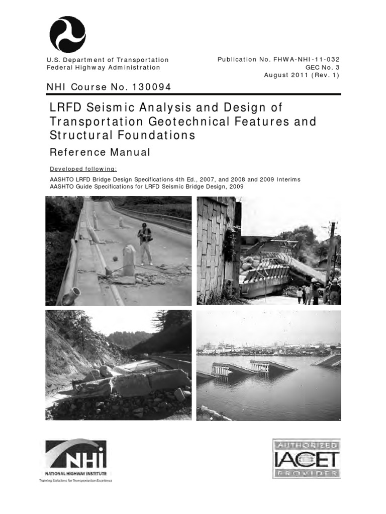 GEC No 3 LRFD Seismic Design and Analysis | PDF | Geotechnical ...