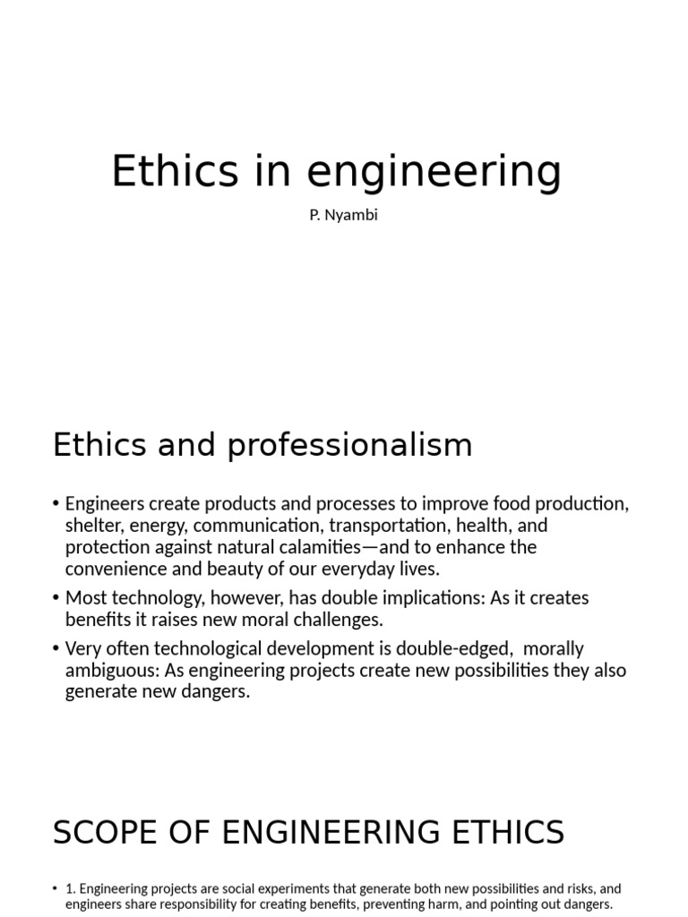 Ethics in Engineering | PDF | Justice | Crime & Violence