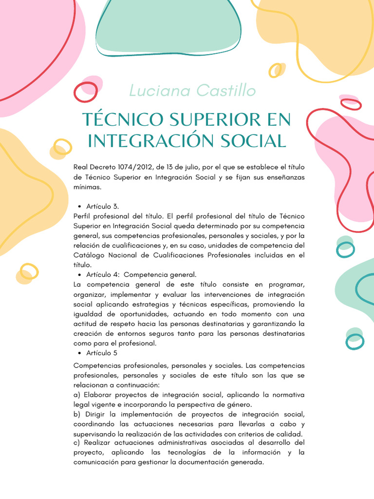 Luciana Castillo Chico - Cdlis | PDF | Exclusión social | Invalidez