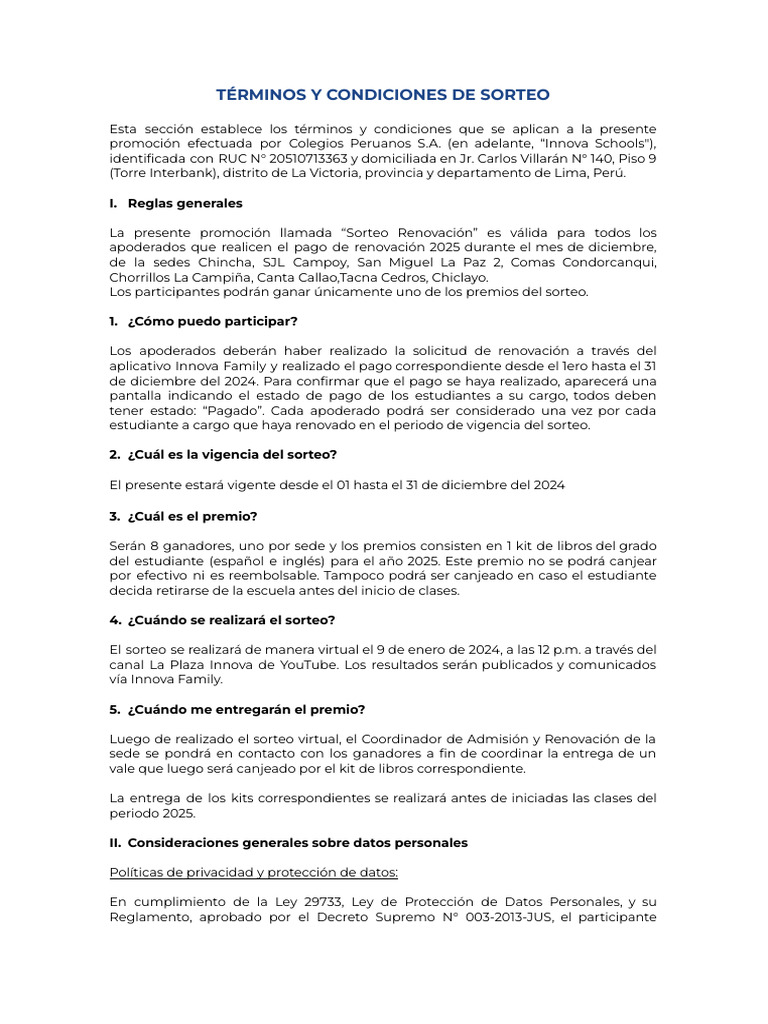 T233rminos y Condiciones - Sorteo Kits de Libros - Dic 24. - 5 ...