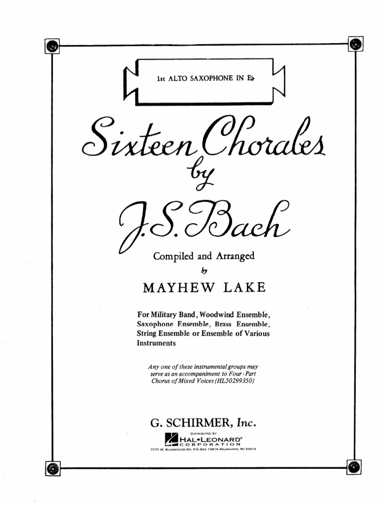 Bach 014 Alto Sax 1 | PDF