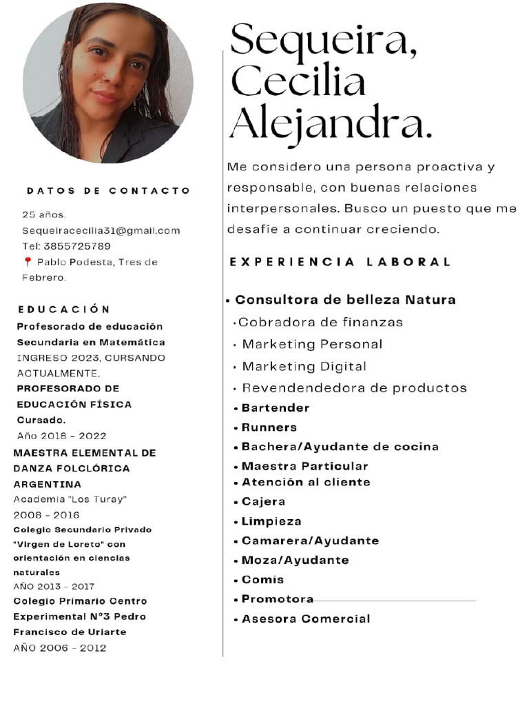 .Trashed-1742055981-Cv Cecilia | PDF