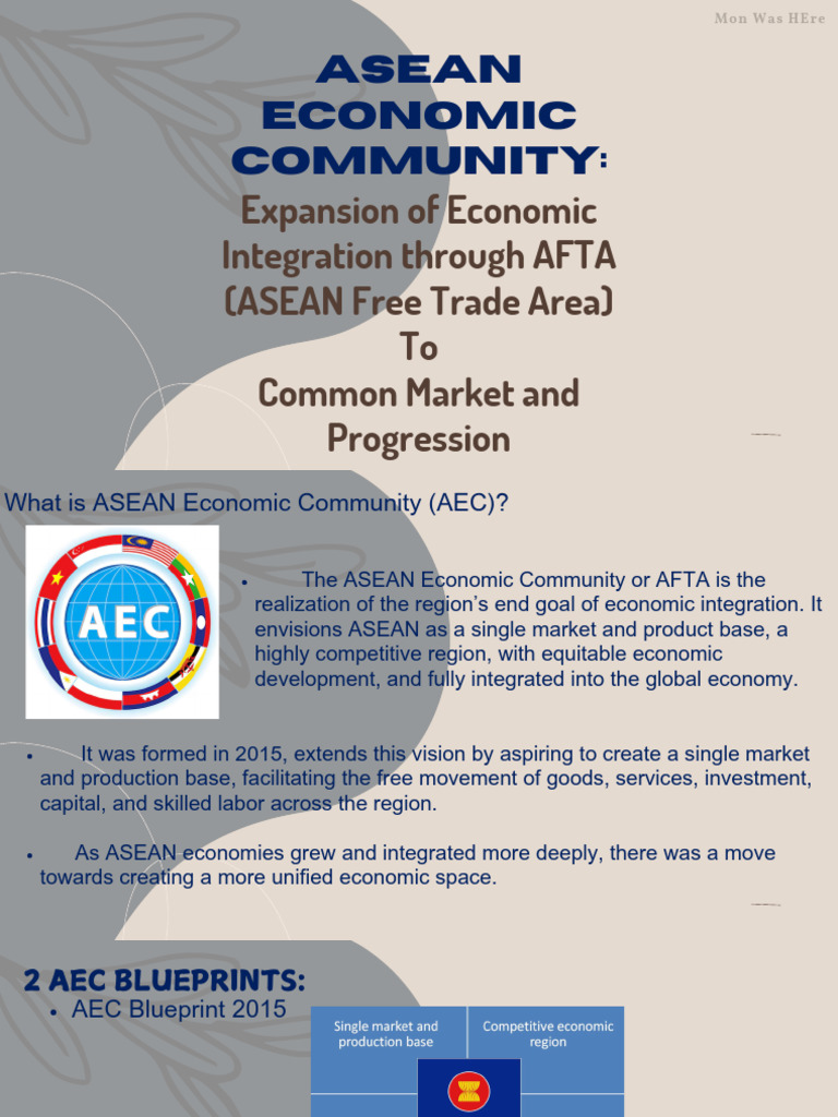 ASEAN Economic Community Overview | PDF | Indonesia | Asean Free Trade Area