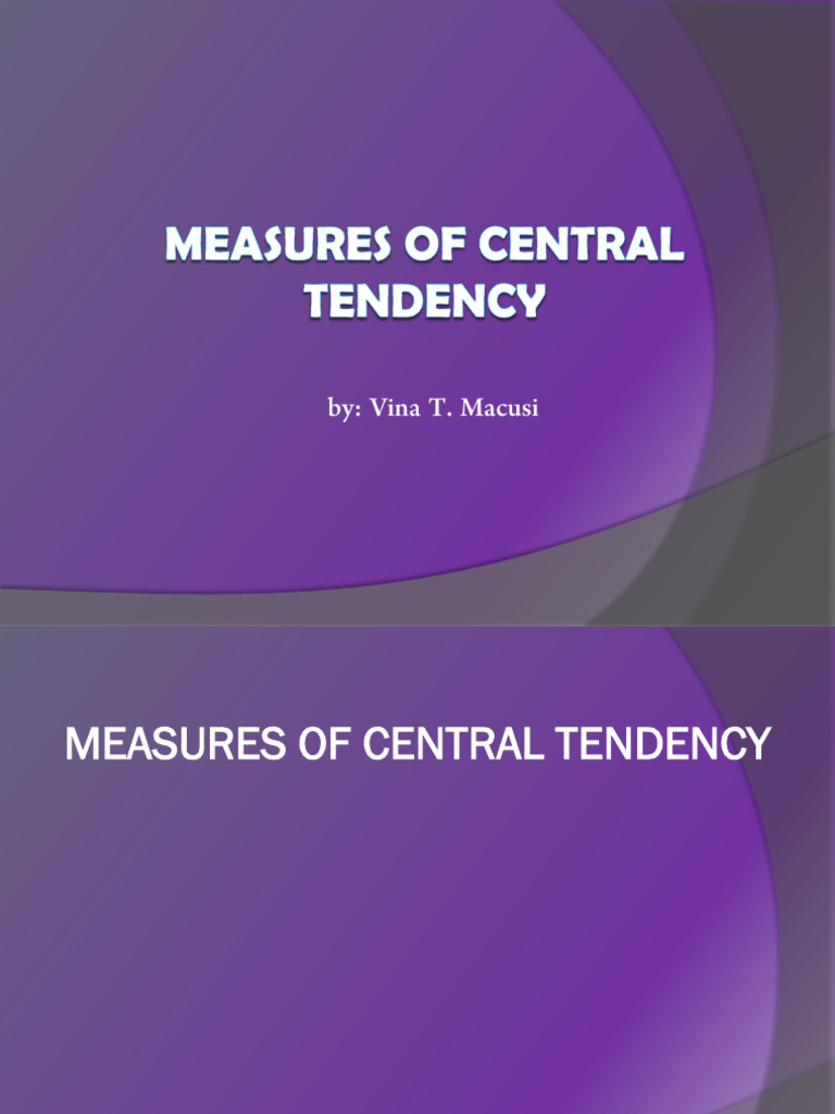 Measures of Central Tendency Ungrouped | PDF | Mean | Arithmetic Mean