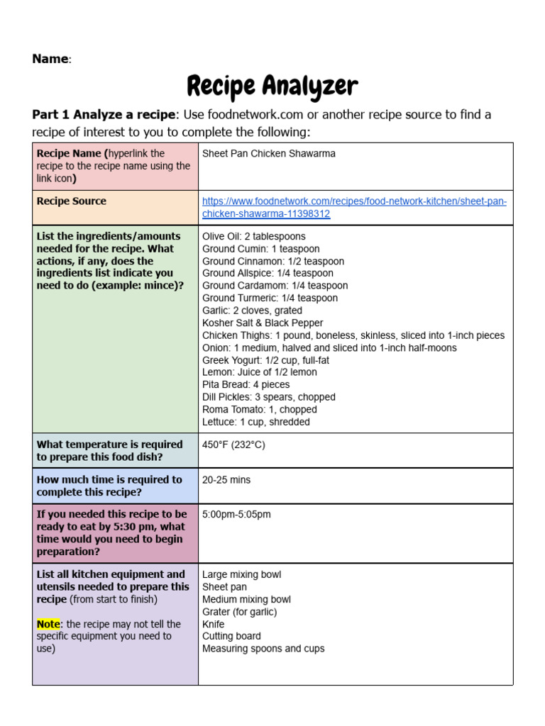 Analyzing A Recipe | PDF | Garlic | Pickling