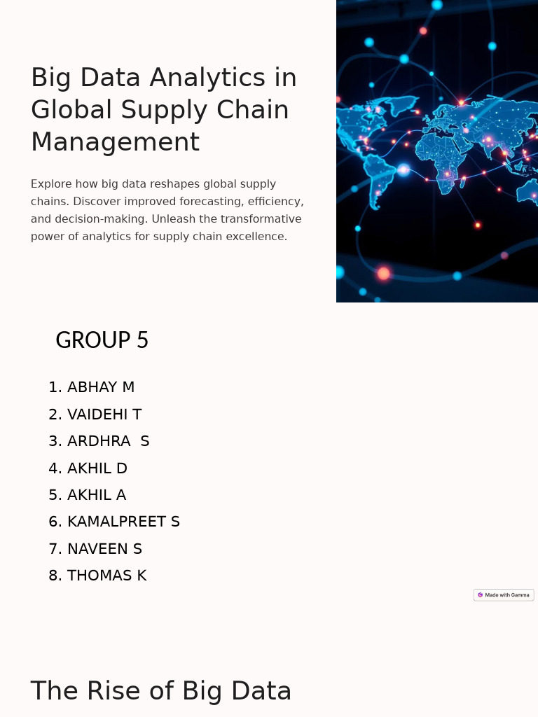 Big Data Analytics in Global Supply Chain Management | PDF | Analytics | Big Data