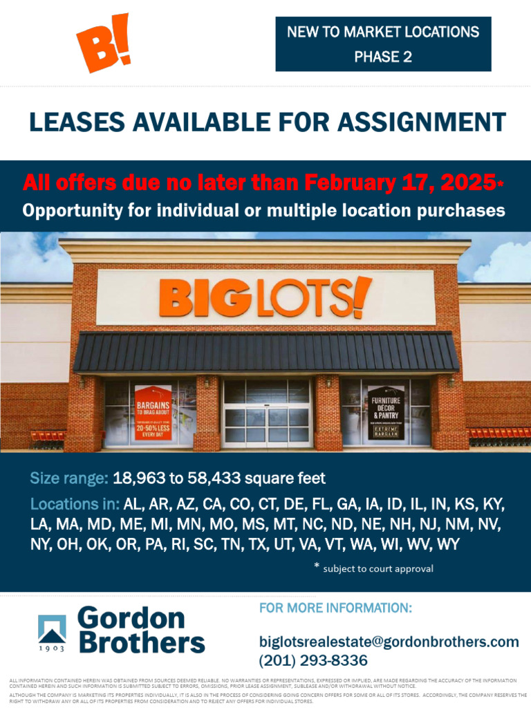 Retail Lease Opportunities Nationwide | PDF