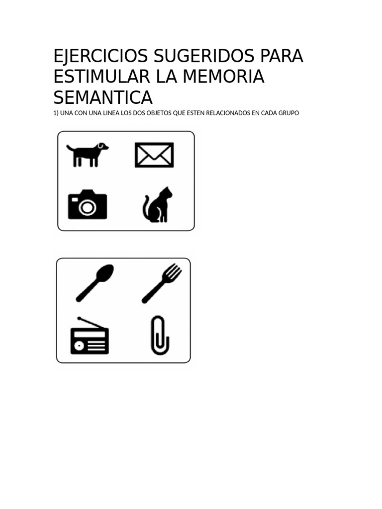 Ejercicios para Estimular La Memoria Semántica | PDF
