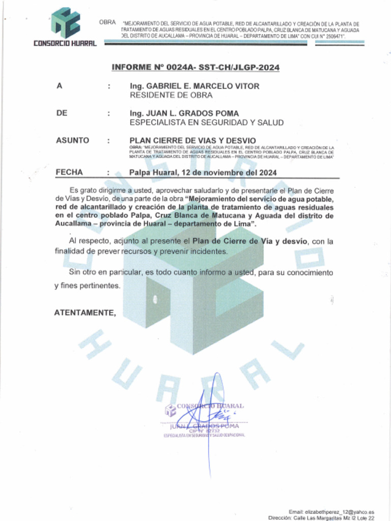 SST Plan Cierre de Vias y Desvio | PDF