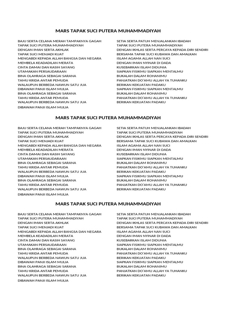 MARS TAPAK SUCI | PDF