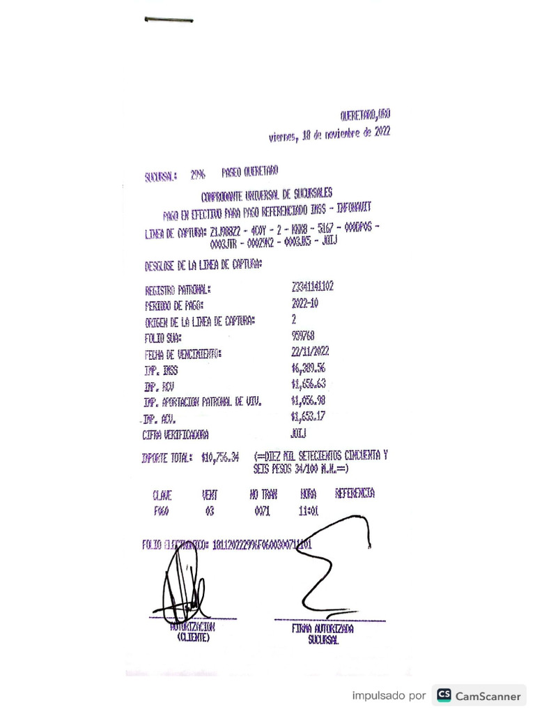 2.-Pago Sua Culiacan Oct 22 | PDF