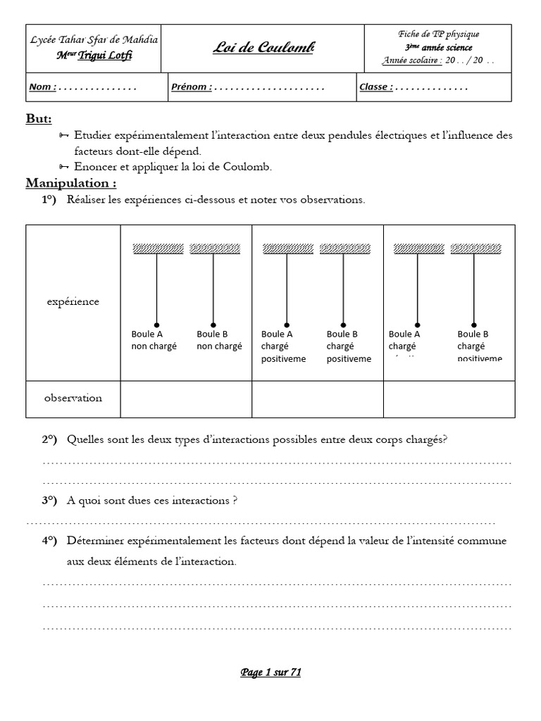 Fascicule de Travaux Pratiques de Physique 3 Ème Année | PDF | Accélération | Champ magnétique