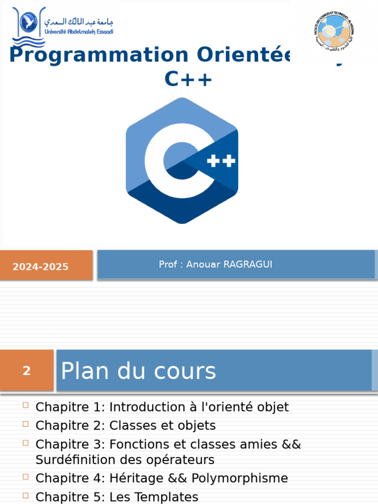 Chapitre 1 Introduction À L'orienté Objet | PDF | Classe (informatique) | Programmation orientée ...