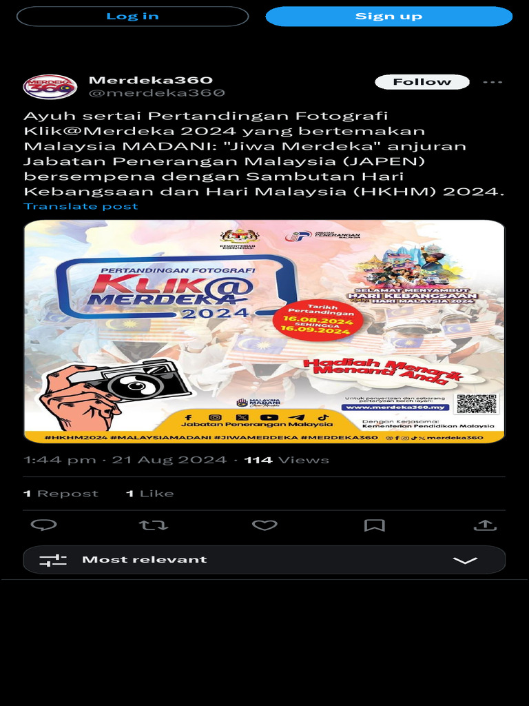 Merdeka360 on X Ayuh sertai Pertandingan Fotografi Klik@Merdeka 2024 yang bertemakan Malaysia ...