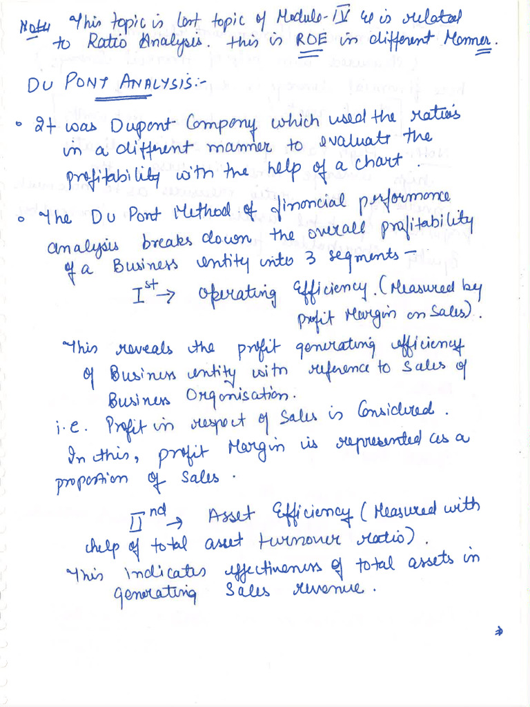 Du Pont Analysis | PDF