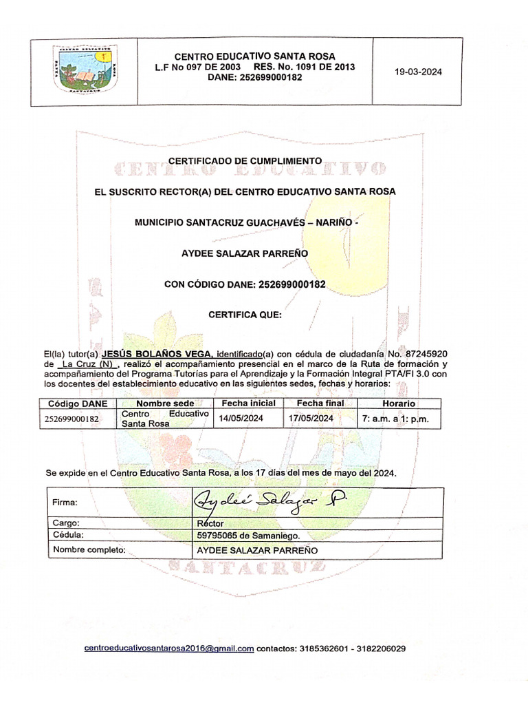 Anexo 6. Cumplido 14-17 - 05 - 2024 | PDF