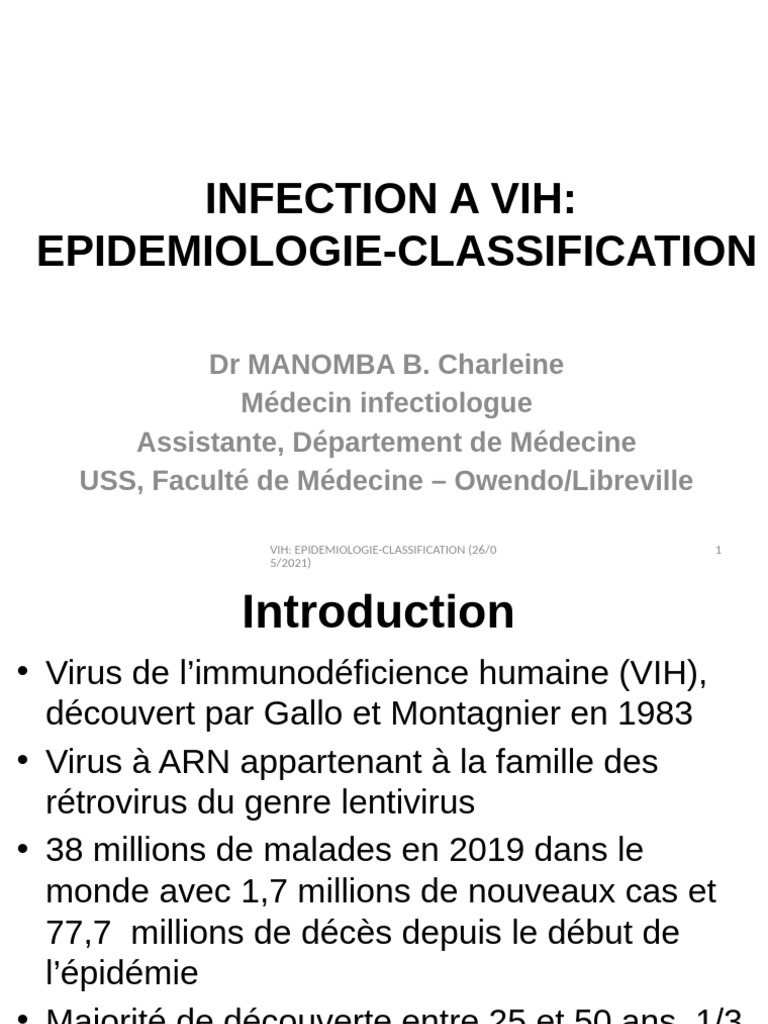 Classification du VIH et épidémiologie | PDF | VIH | SIDA