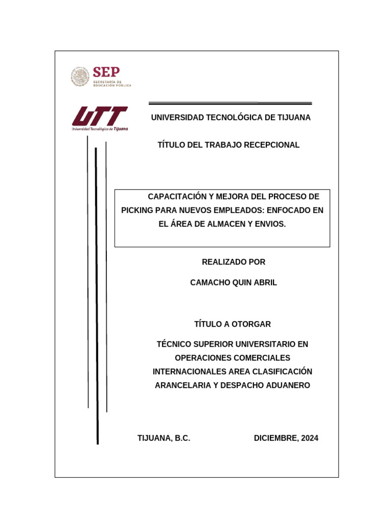Camacho Quin, Abril | PDF | Almacén | Logística