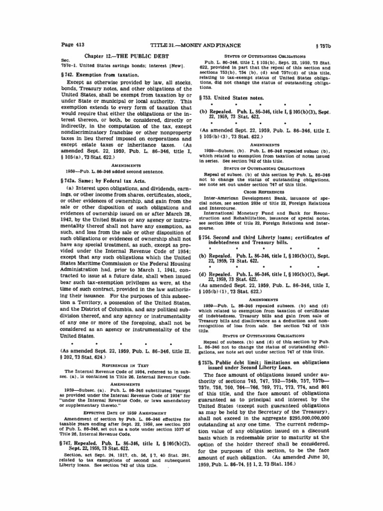 Title 31 USC Section 742 | PDF