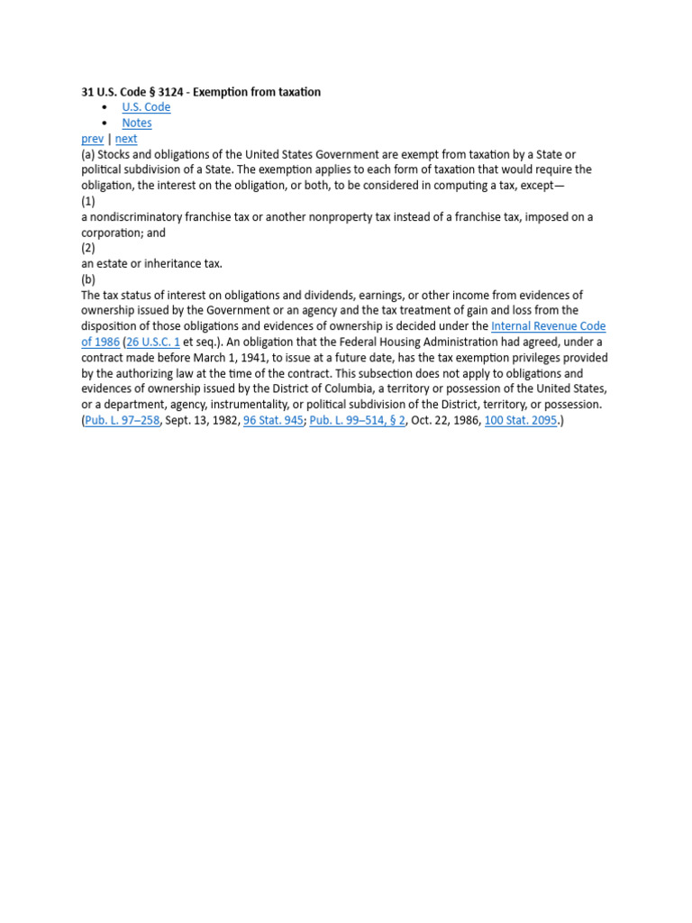 Title 31 USC Section 3124 | PDF