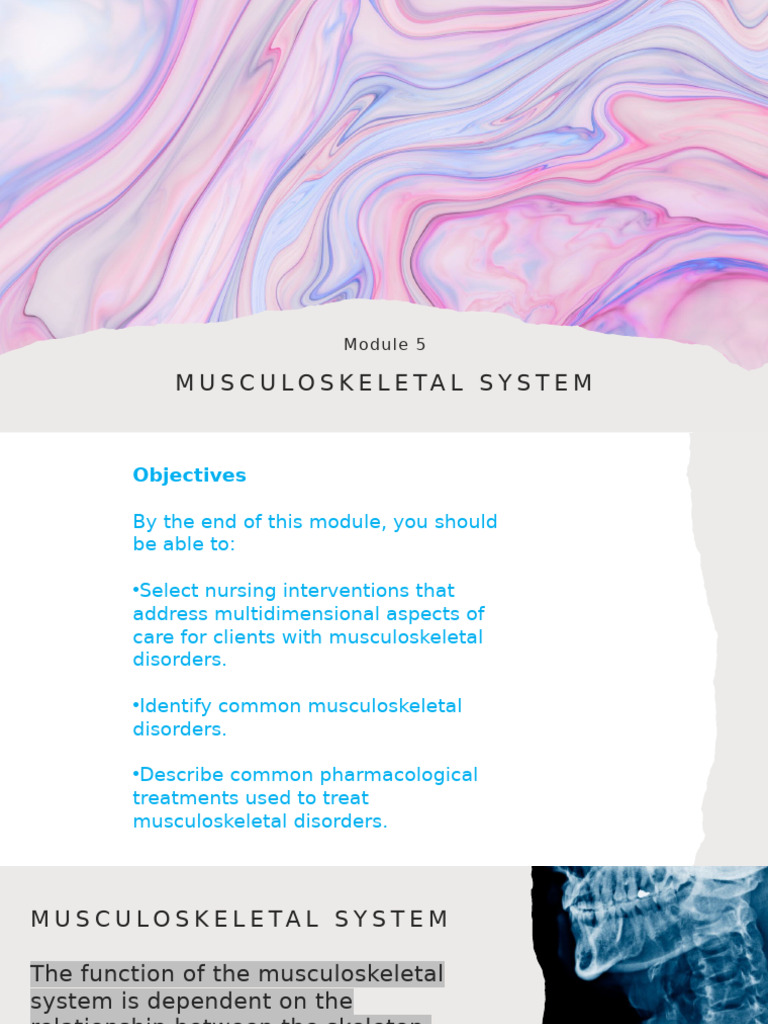 Musculoskeletal Disorders Nursing Guide | PDF | Osteoporosis | Vitamin D
