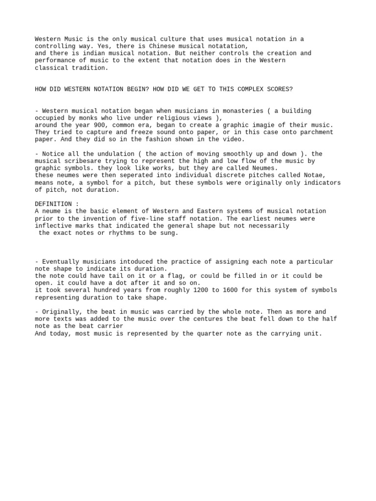 2-2 Introduction To Musical Notation | PDF