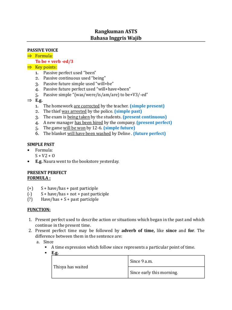 05 Rangkuman Bingwa ASTS | PDF | Argument | Verb