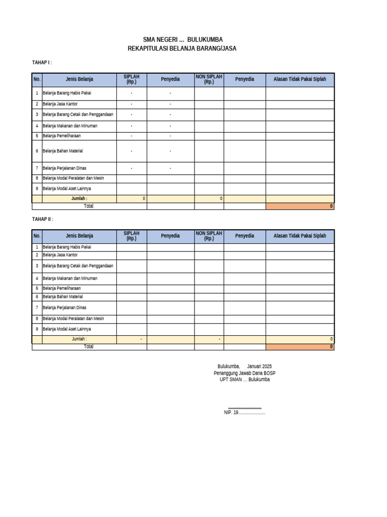 Rekap Belanja Barang-Jasa | PDF