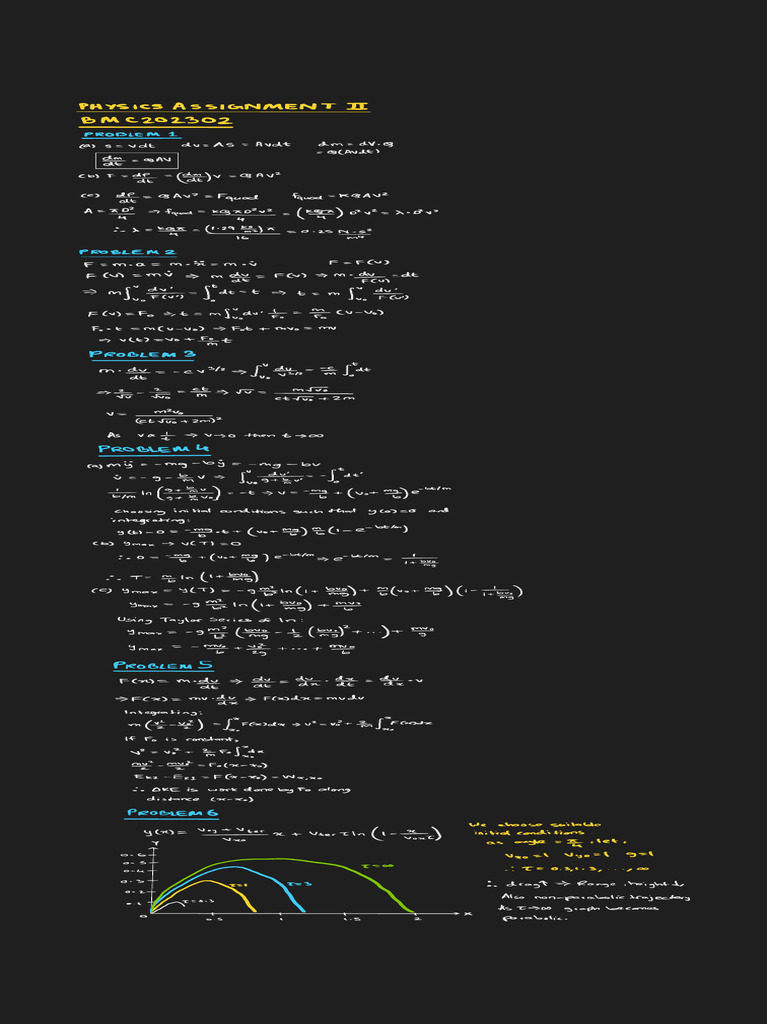 Physics Assignment II - Compressed | PDF