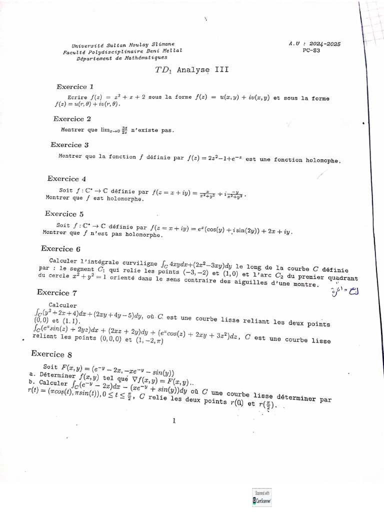 Math Pour La Physic TDs | PDF