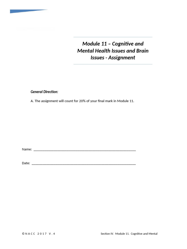 Cognitive Health Issues in Aging Care | PDF | Dementia | Disability