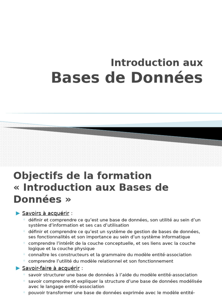 Introduction aux bases de données (Thème BStorm) | PDF | Bases de données | Informatique