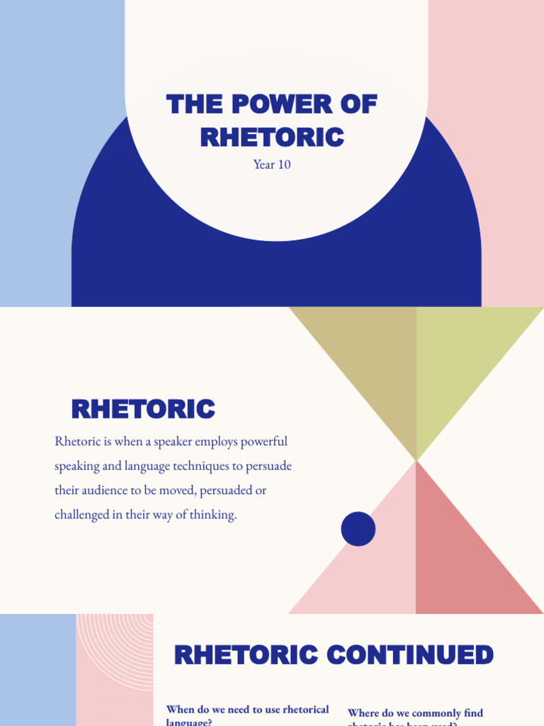The Power of Rhetoric | PDF | Public Speaking | Rhetoric