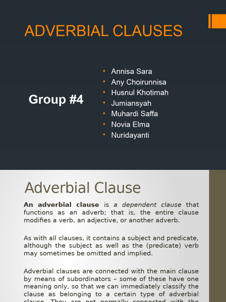 Adverbial-Clauses | PDF | Adverb | Clause