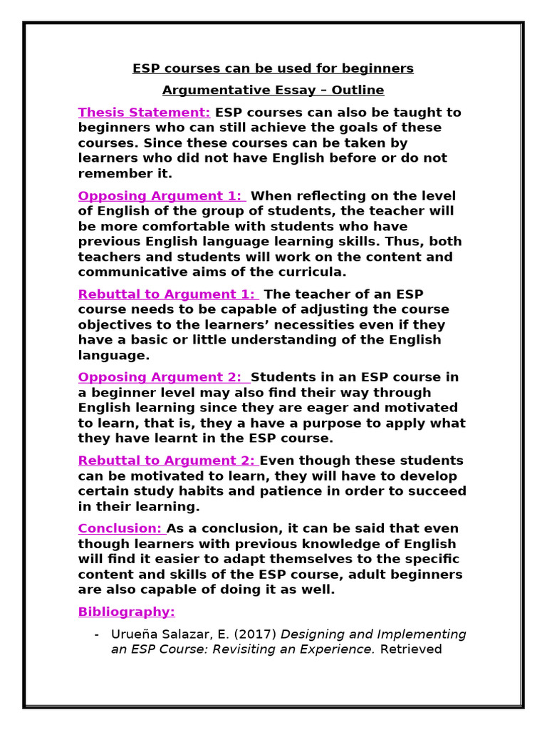 ESP courses can be used for beginners | PDF | Learning | Teachers