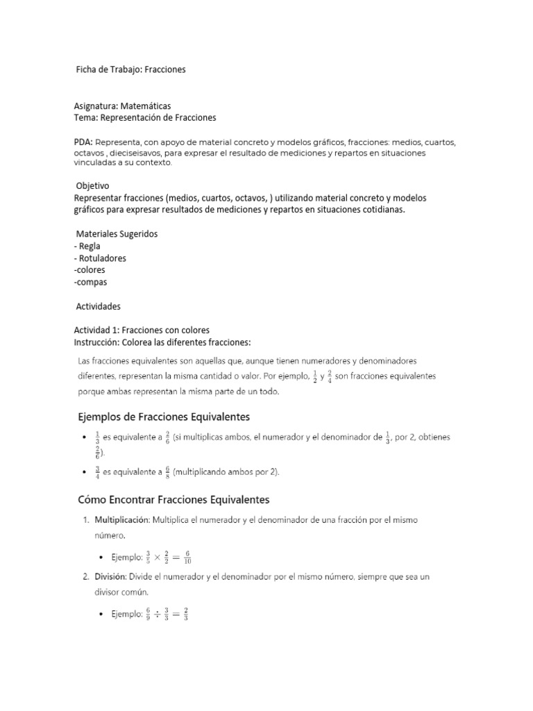 Ficha de Trabajo de Mate | PDF
