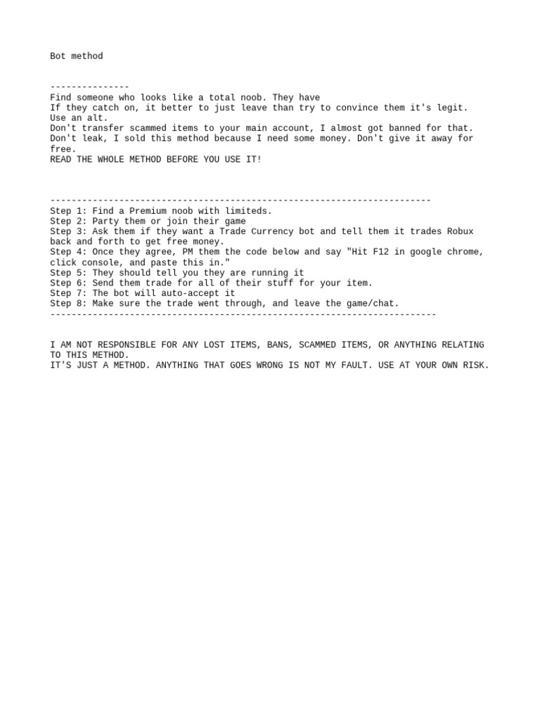 Bot Method (1) | PDF