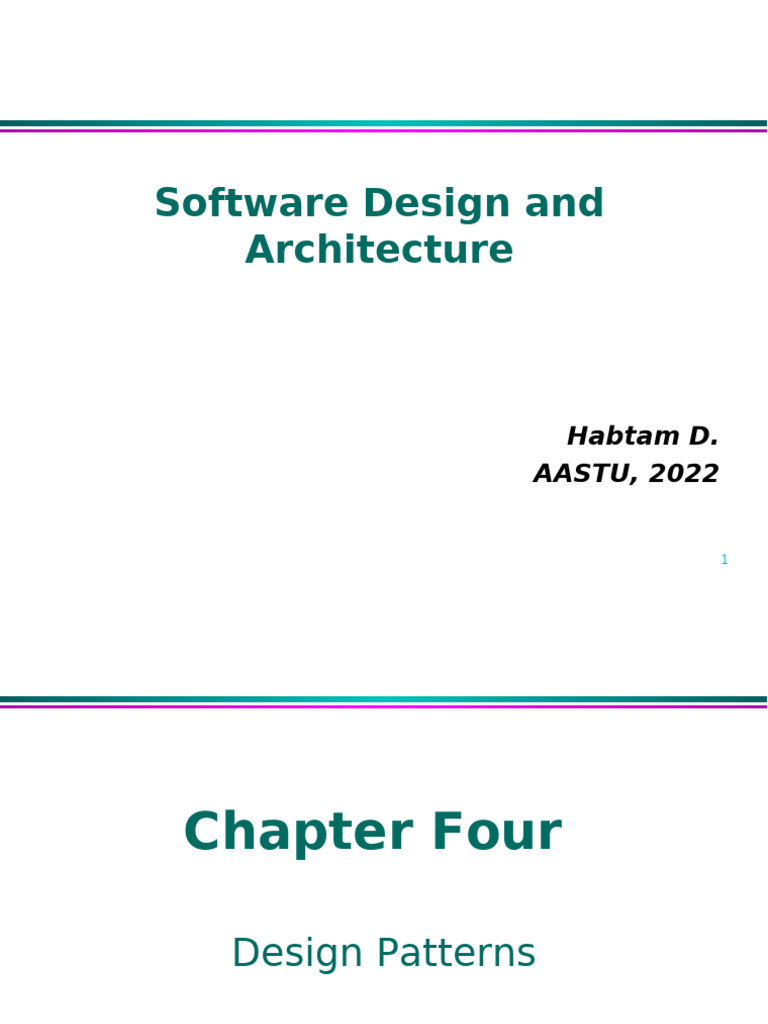 SDA - 4 -Chapter Four | PDF | Class (Computer Programming) | Software Design Pattern