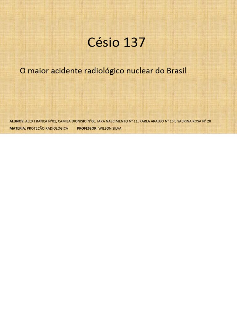 Césio 137 (1) Radiologia | PDF