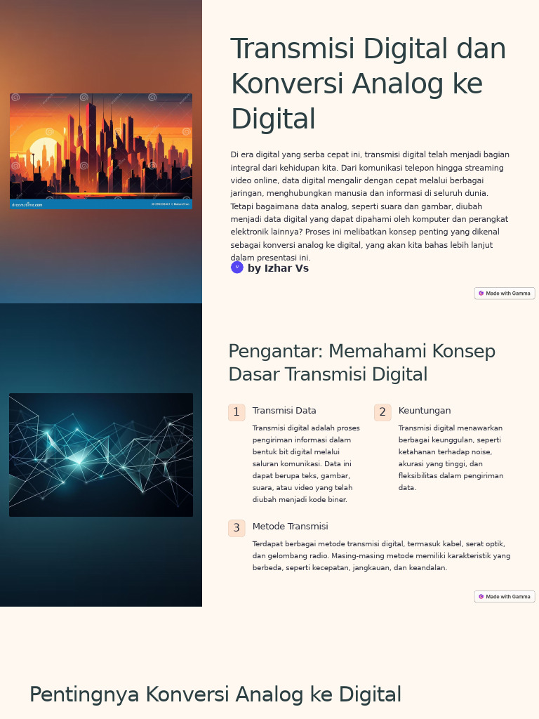 Transmisi Digital Dan Konversi Analog Ke Digital | PDF