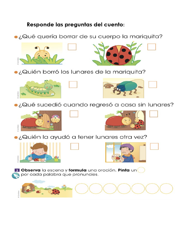 Evaluacion Cuento MARIQUITA | PDF