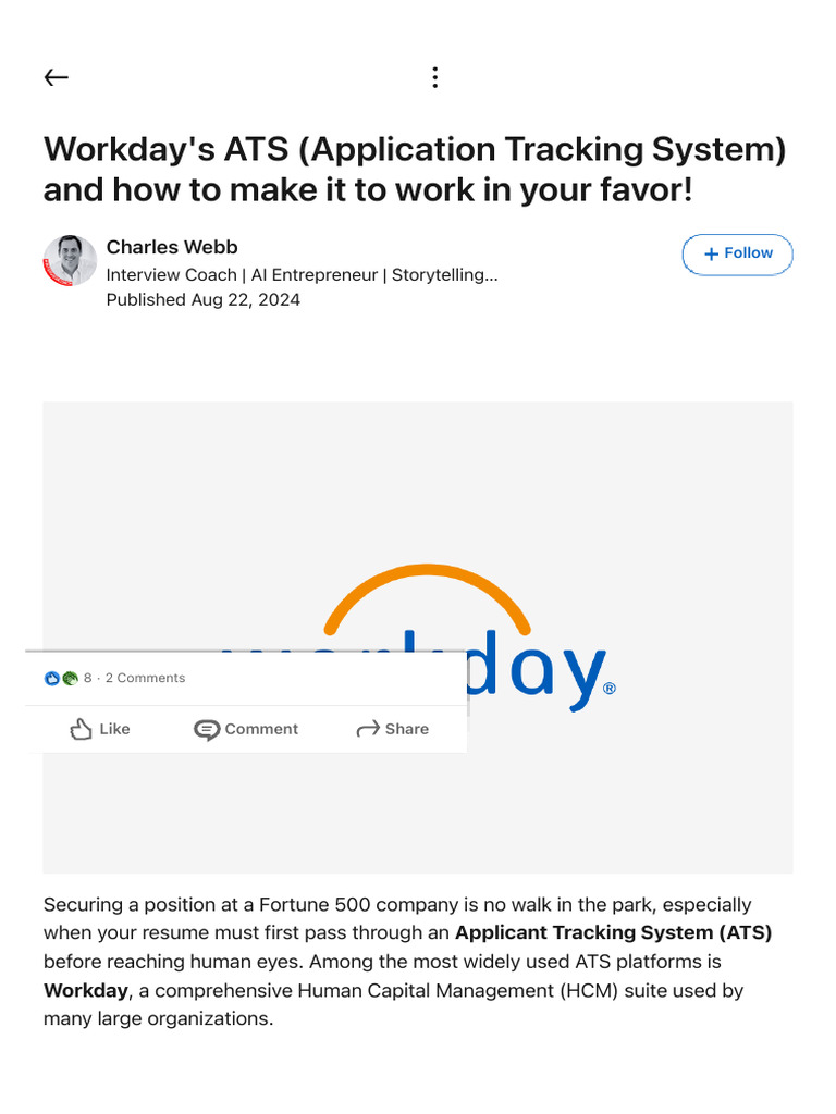 Workday's ATS (Application Tracking System) and How To Make It To Work ...
