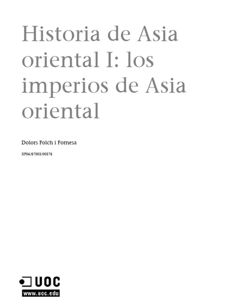 Historia de Asia Oriental I - Los Imperios de Asia Oriental | PDF ...