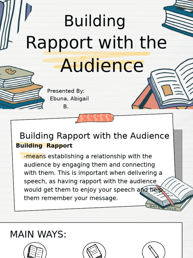 Building Rapport With The Audience | PDF | Speech | Humour