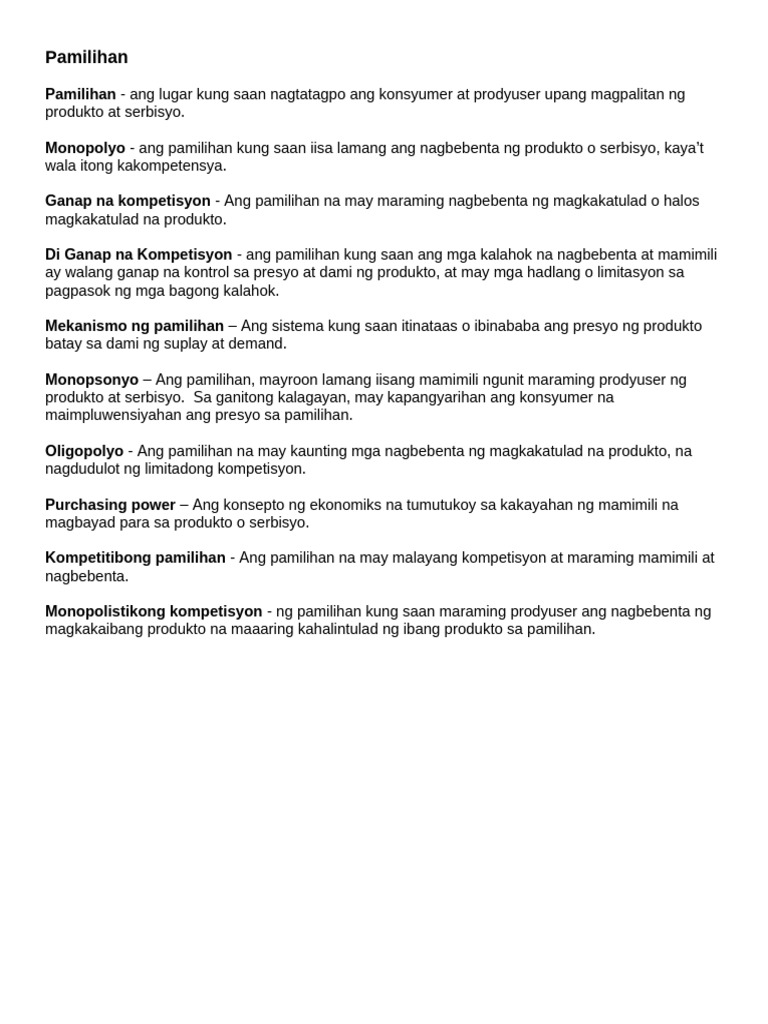 AP 9 Pamilihan | PDF