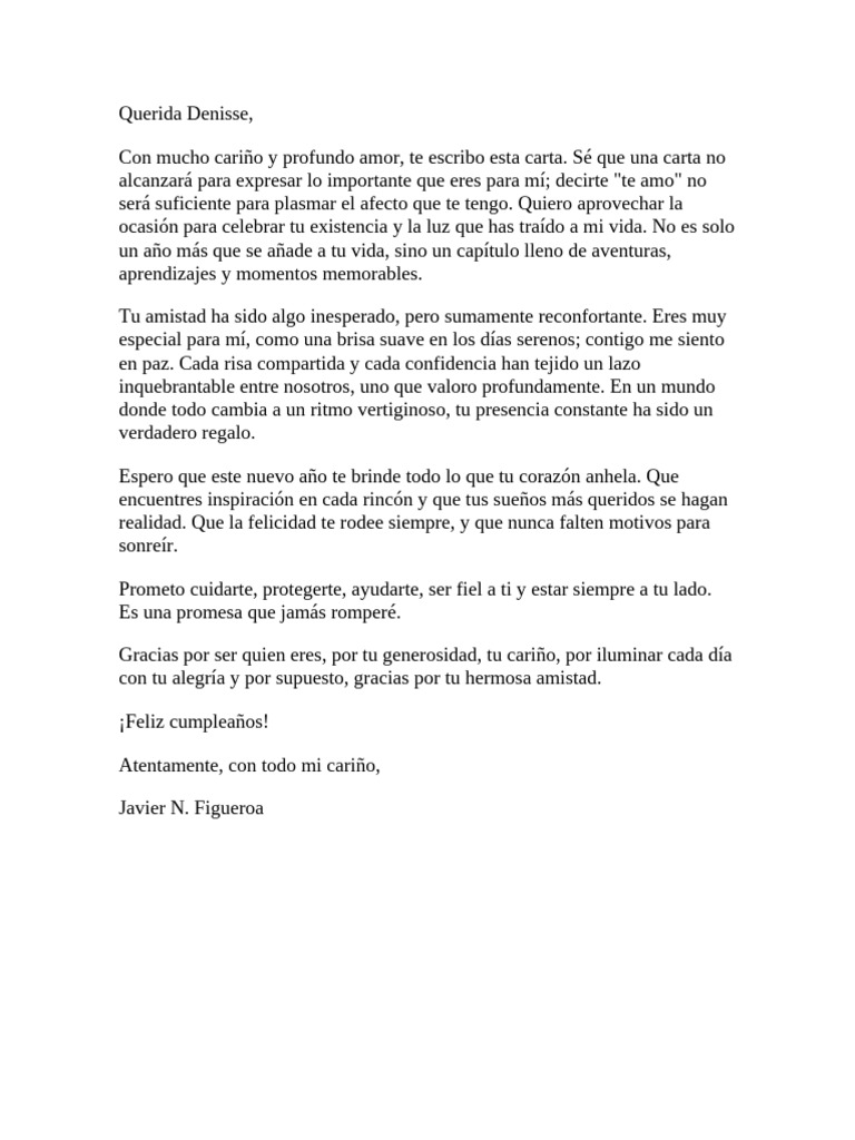 Querida Denisse | PDF