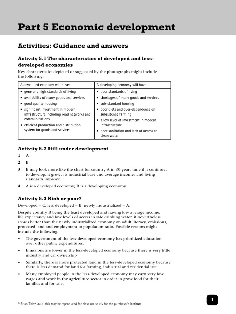 Part 5 - Economic Development | PDF | Poverty | Poverty & Homelessness
