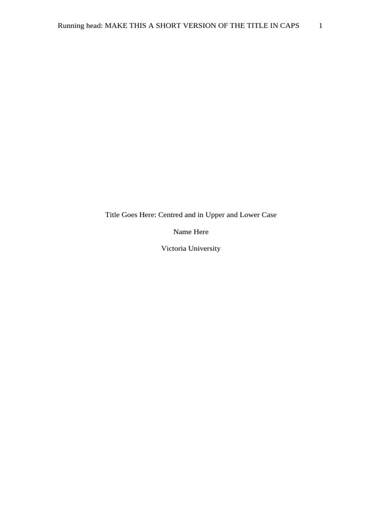 Title Page Template | PDF