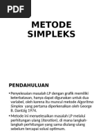 Metode Simplek (Kasus Maksimasi Minimasi) | PDF | Metode & Bahan Ajar