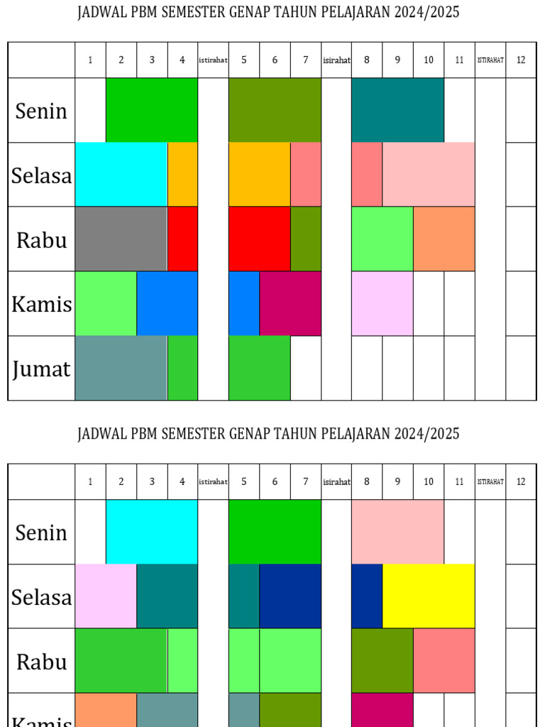 Jadwal PBM Per Kelas | PDF | House Of Saud | Saudi Arabia